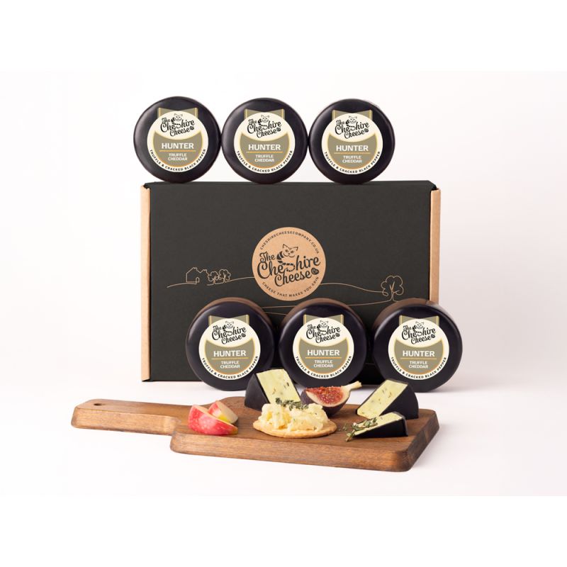 6 x Hunter - Truffle & Cracked Black Pepper Cheddar Cheese - Waxed ...