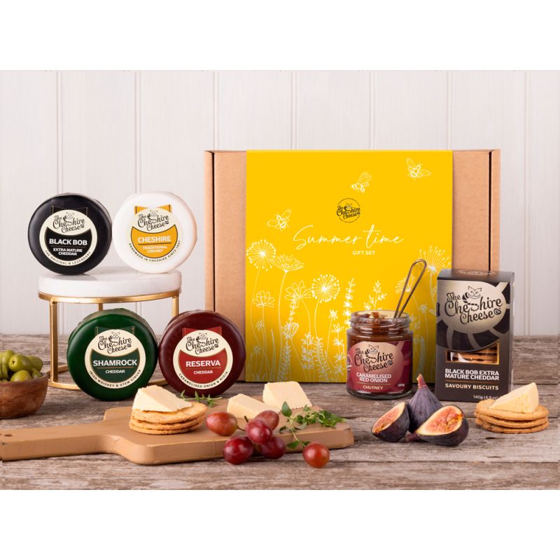 Summer Gift Box – Cheese, Chutney and Biscuits Selection