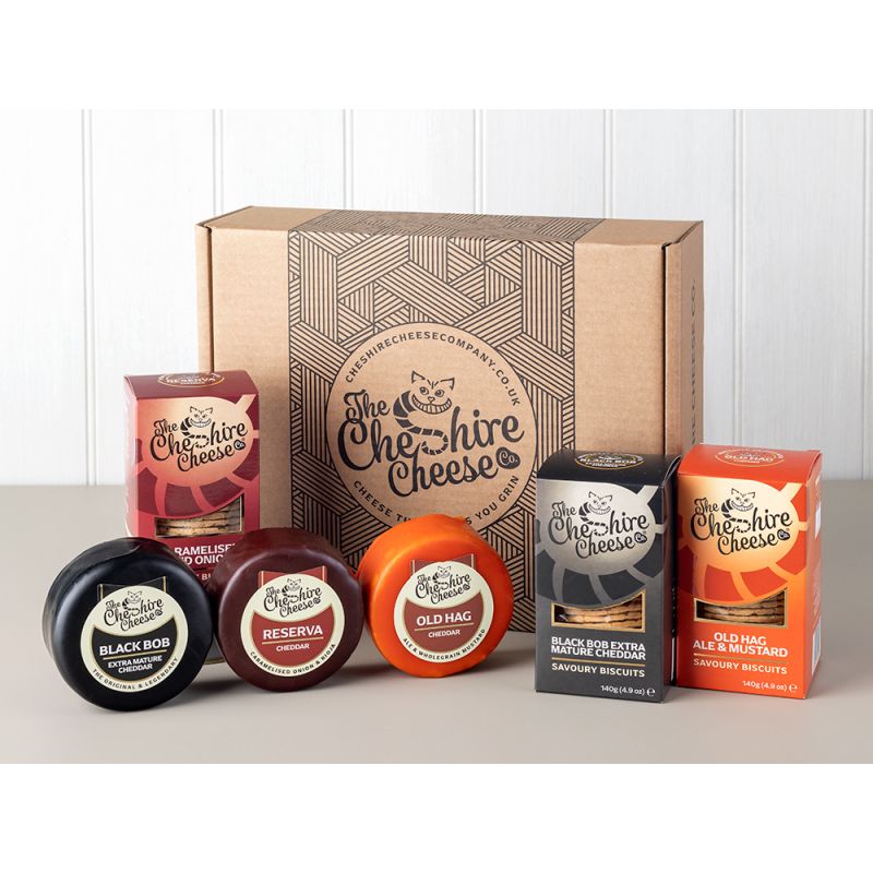 Cheshire Cheese Company Triple Treat Cheese & Biscuits Bundle Box