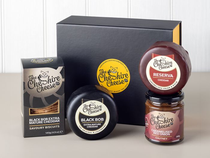 Cheese Board Gift Box for Two | Cheese, Chutney & Biscuits Board Gift Box