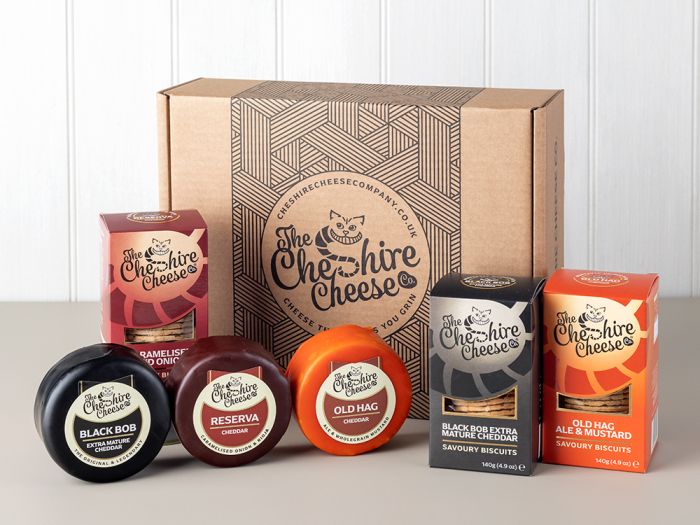Cheshire Cheese Company Triple Treat Cheese & Biscuits Bundle Box