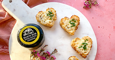 Valentine's Day Breakfast Cheesy Crumpets - The Cheese Blog, News & Recipes