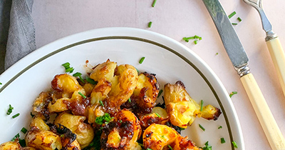 Caramelised Onion & Rioja Cheddar Cheese Smashed Potatoes - The Cheese ...
